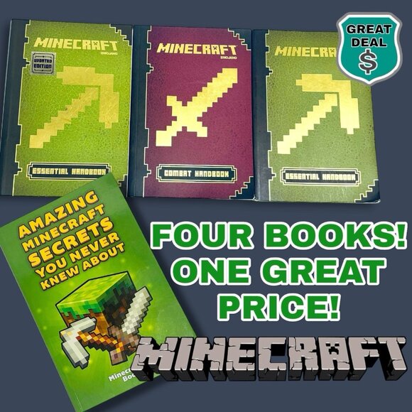 Other | Vintage Lot Of Minecraft Mojang Essential Handbooks Mining ...